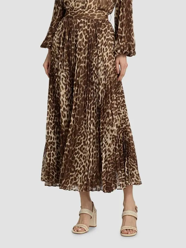Zimmermann Sunray Pleated Maxi Skirt