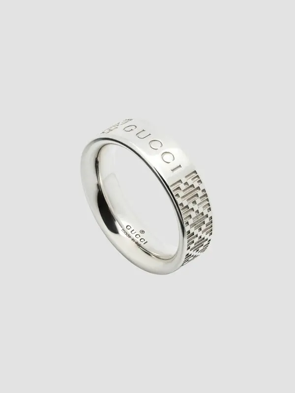 Gucci Diamante Sterling Band Ring