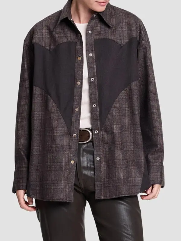 TWP Austin Patchwork Wool-blend Shirt