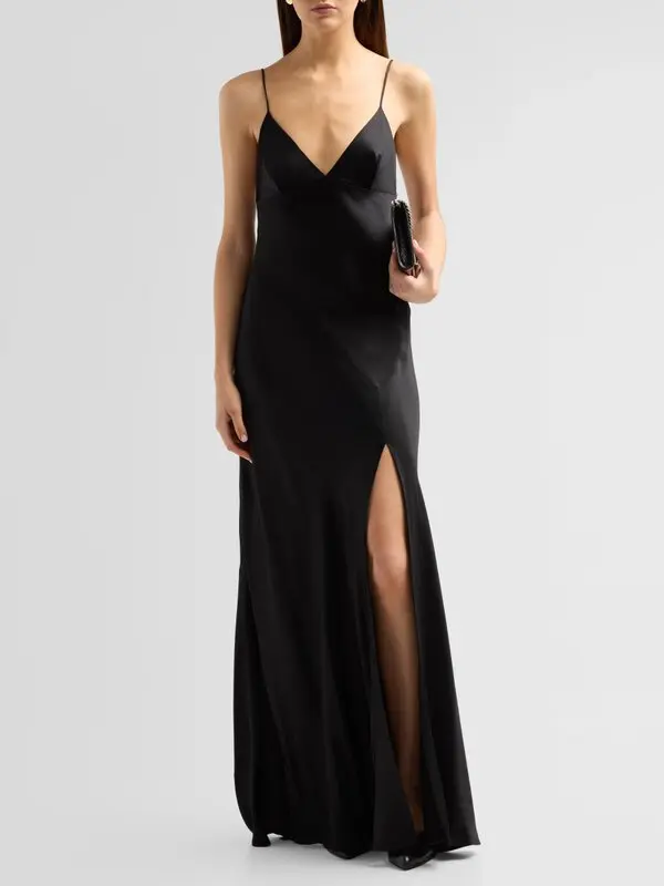 Alberta Ferretti Strappy Enver Satin Dress