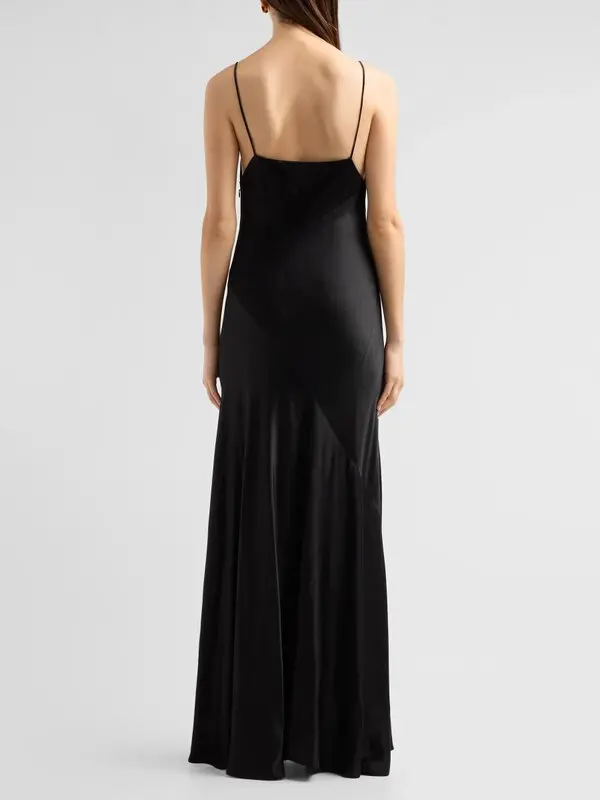 Alberta Ferretti Strappy Enver Satin Dress