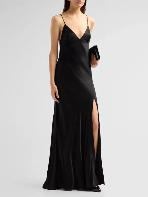 Alberta Ferretti Strappy Enver Satin Dress