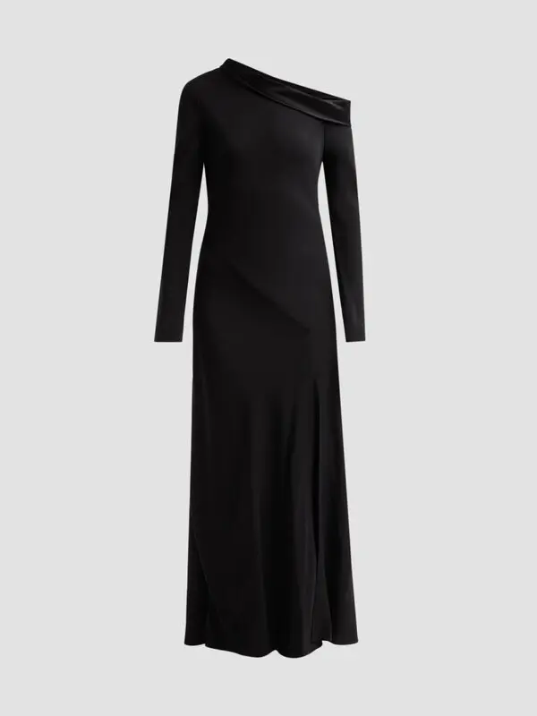 Alberta Ferretti One-shoulder Enver Satin Gown