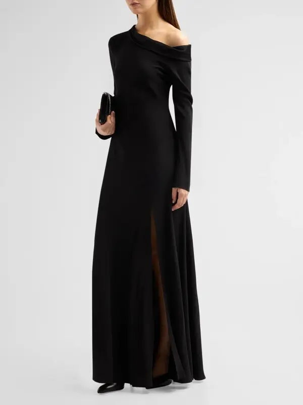 Alberta Ferretti One-shoulder Enver Satin Gown