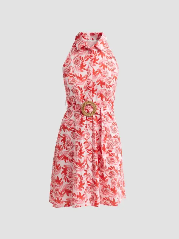 RO'S GARDEN Regina Sleeveless Mini Shirtdress