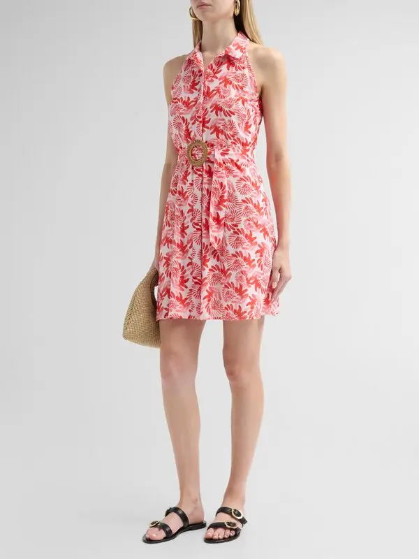 RO'S GARDEN Regina Sleeveless Mini Shirtdress