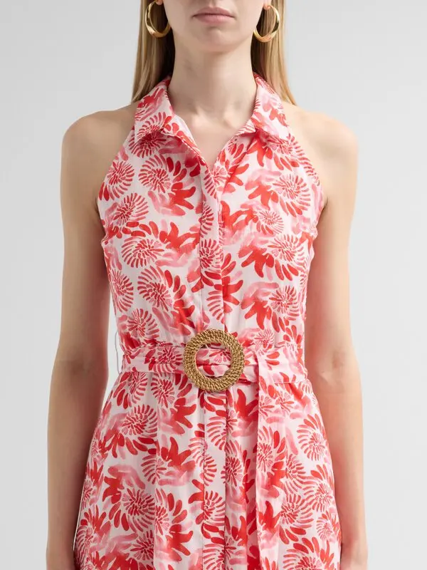 RO'S GARDEN Regina Sleeveless Mini Shirtdress