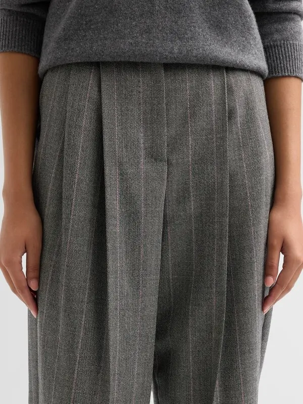 Dolce & Gabbana Pinstripe Wool Tapered Trousers