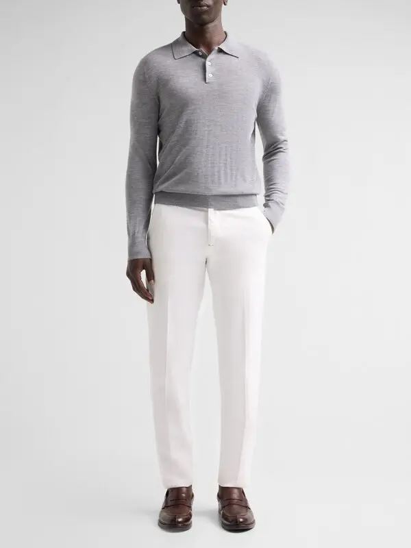 Isaia Wool Polo Sweater