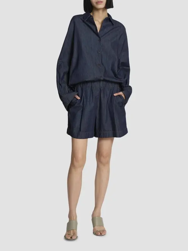 Dries Van Noten Casio Denim Oversized Button-front Shirt