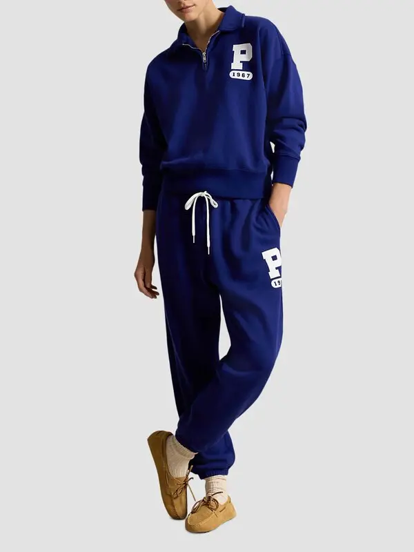 Polo Ralph Lauren Vintage Logo Fleece Jogger Pants - Fall Royal