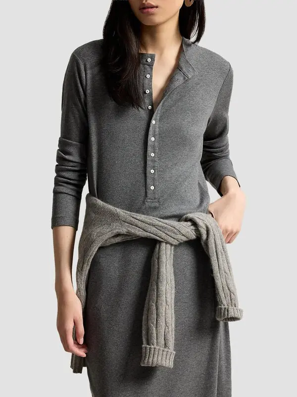 Polo Ralph Lauren Rib-knit Henley Maxi Dress