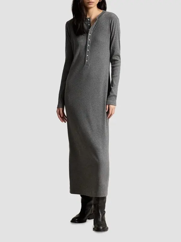 Polo Ralph Lauren Rib-knit Henley Maxi Dress