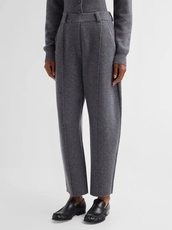 LISA YANG Wrenda Cashmere Knit Barrel-leg Trousers