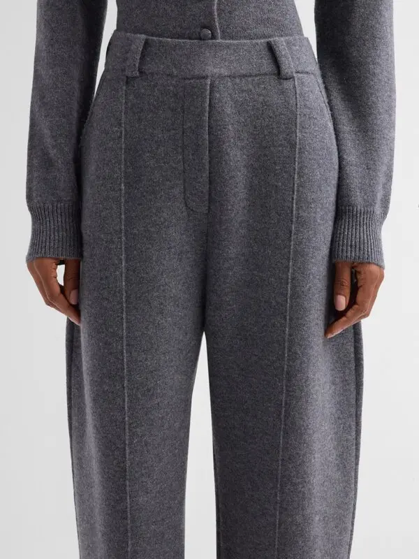 LISA YANG Wrenda Cashmere Knit Barrel-leg Trousers
