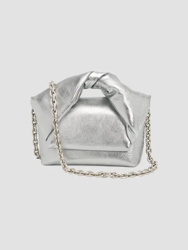 JW Anderson Small Grained Leather Top-handle Bag - Silver