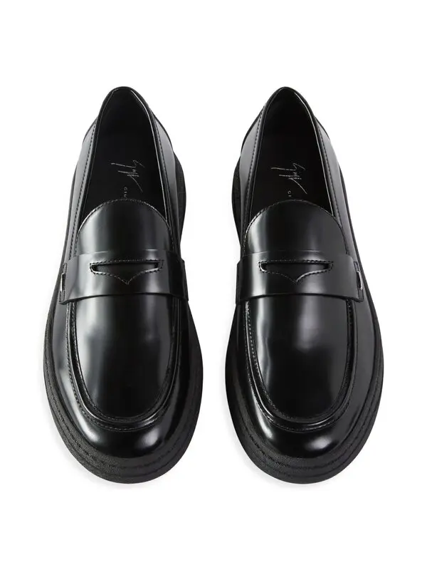 GIUSEPPE ZANOTTI Leather Penny Loafers
