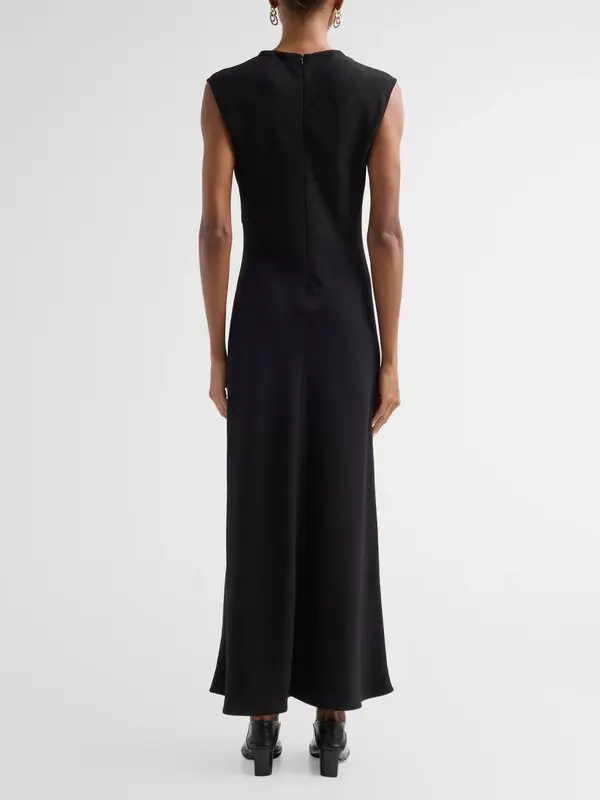 Vince Draped Mock Turtleneck Maxi Dress