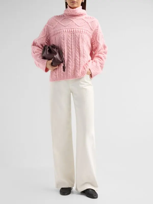 Guest In Residence Super Cloud Cashmere-silk Turtleneck Sweater