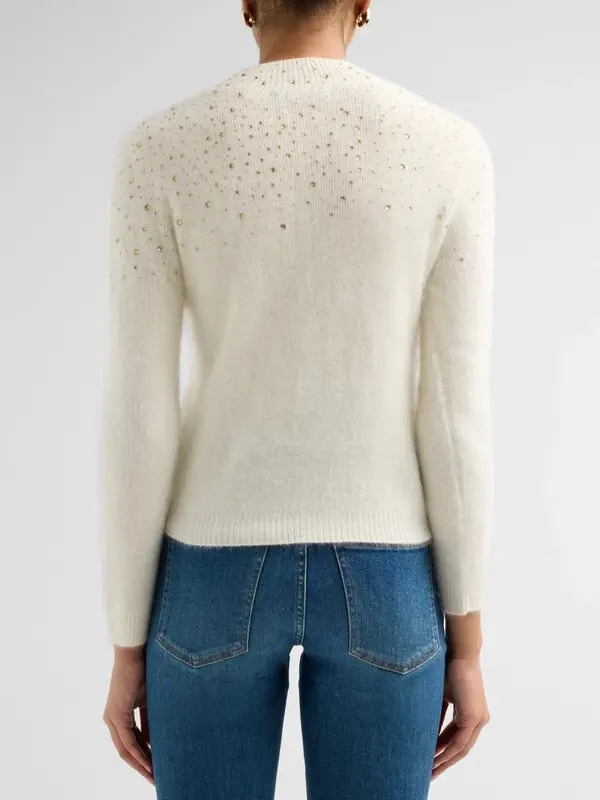 Elie Tahari Andi Embellished Cashmere Mock-turtleneck Sweater