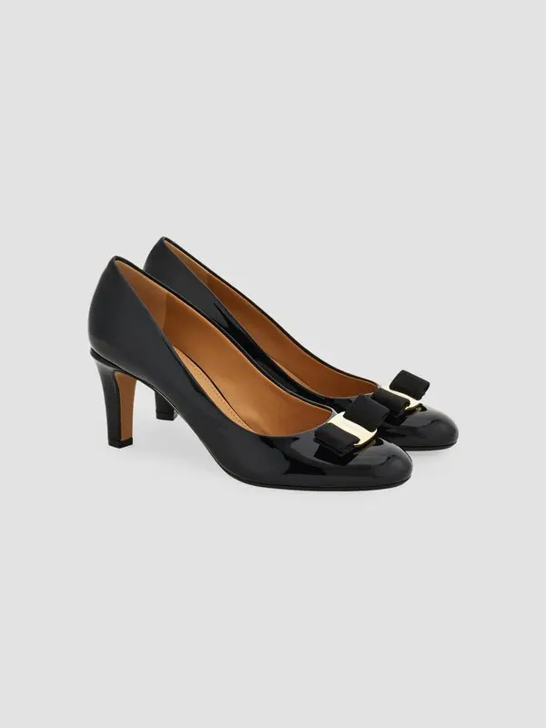 FERRAGAMO Vara 70mm Bow Patent Leather Pumps