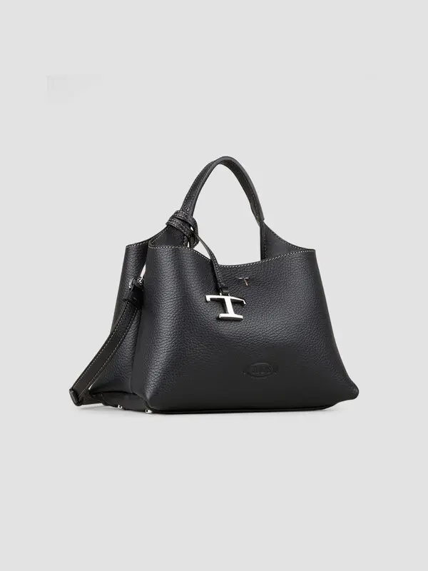 TOD'S T Timeless Pendant Leather Top Handle Bag