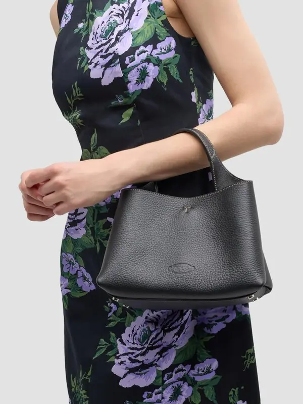 TOD'S T Timeless Pendant Leather Top Handle Bag