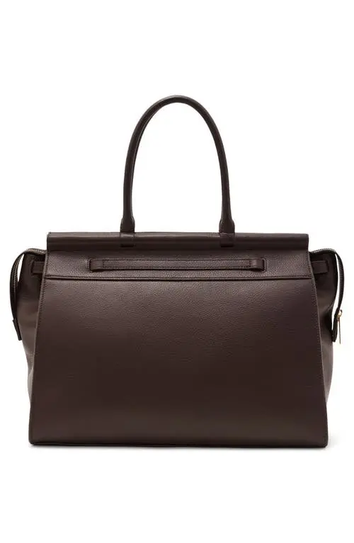 REISS Ember Leather Structured Work Tote