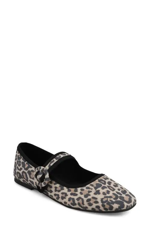 Mia Miya Mary Jane Flat - Leopard Print