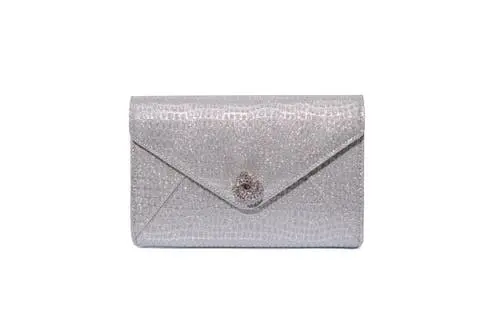 MICHELLE WILHITE The Mini Frieda Clutch - Silver