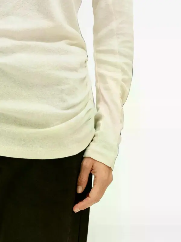 Bimba Y Lola Ivory Gathered Raglan T-shirt