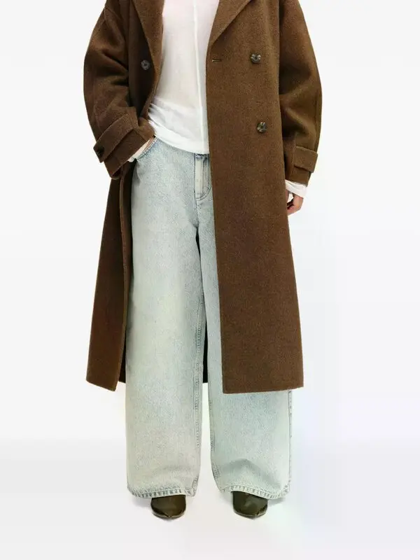 Bimba Y Lola Reversible Coat With Olive Belt