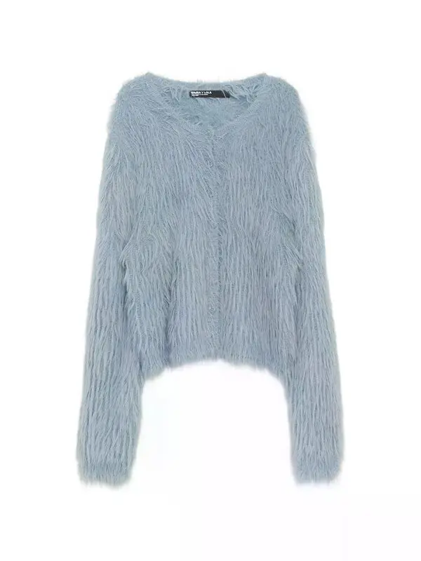 Bimba Y Lola Light- Straight Fur Cardigan - Blue