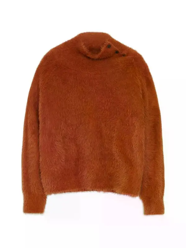 Bimba Y Lola Burnt- Fur Turtleneck Sweater - Orange