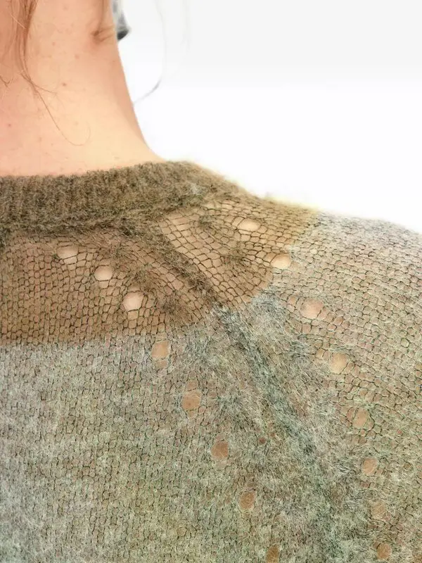 Bimba Y Lola Toffee Striped Wool Sweater