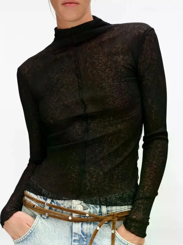Bimba Y Lola Fitted Ribbed T-shirt