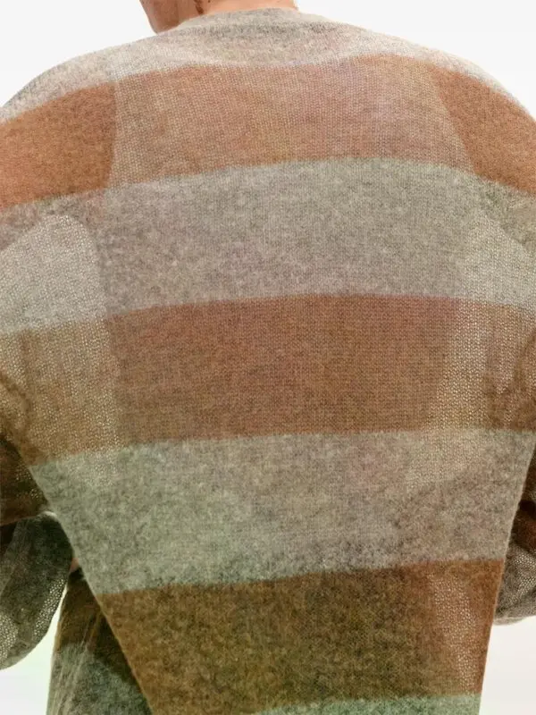Bimba Y Lola Toffee Striped Wool Cardigan