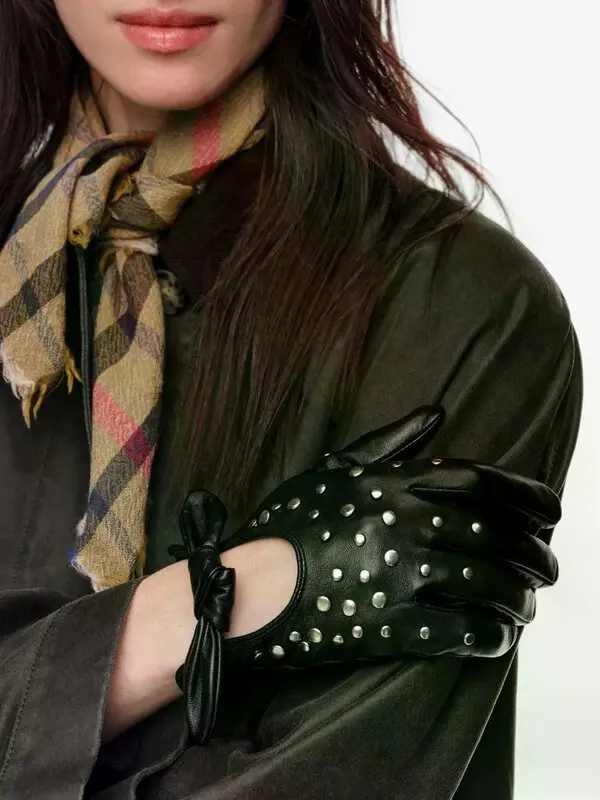Bimba Y Lola Leather Heart Gloves