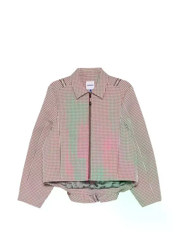 ADER ERROR Check-pattern Zip-up Jacket - Red