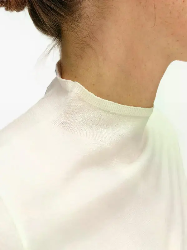 Bimba Y Lola Ivory Merino Wool Turtleneck Sweater
