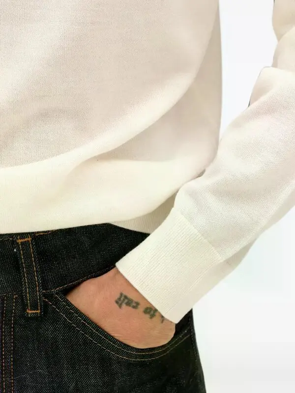 Bimba Y Lola Ivory Merino Wool Turtleneck Sweater