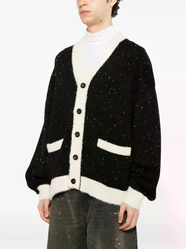 MASTERMIND WORLD Flecked-knit Tweed Cardigan