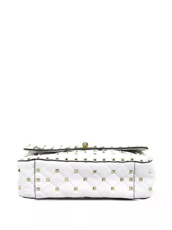 Valentino Garavani 2000-2017 Medium Lambskin Vltn Rockstud Spike Satchel
