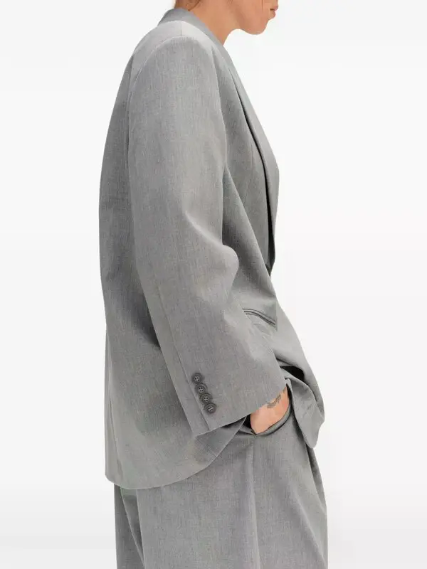 Bimba Y Lola Light Maxi Coat With A Double-breasted Tailor Cut And Lapels
