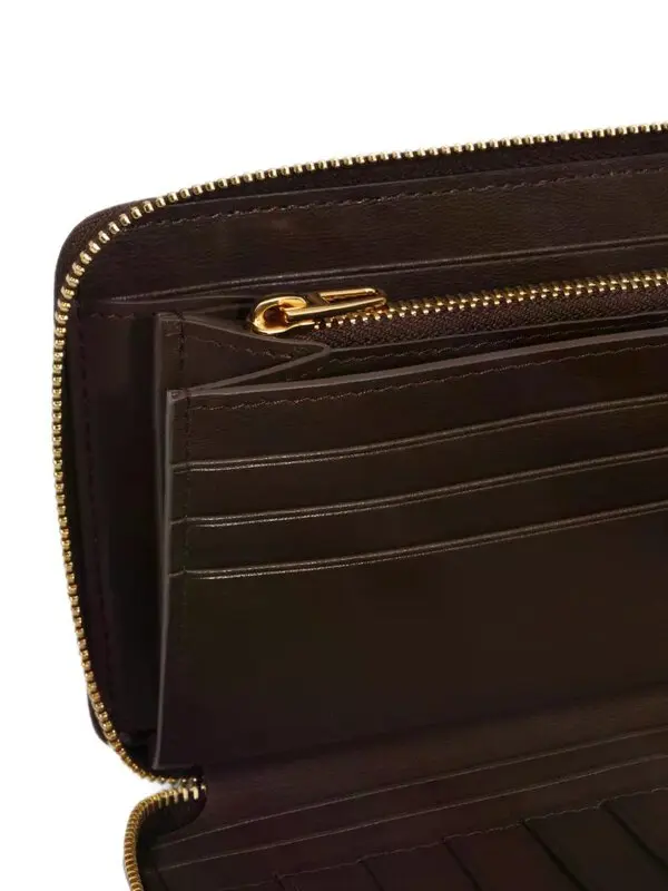 Bimba Y Lola Large Chocolate Patchwork Zippered Wallet