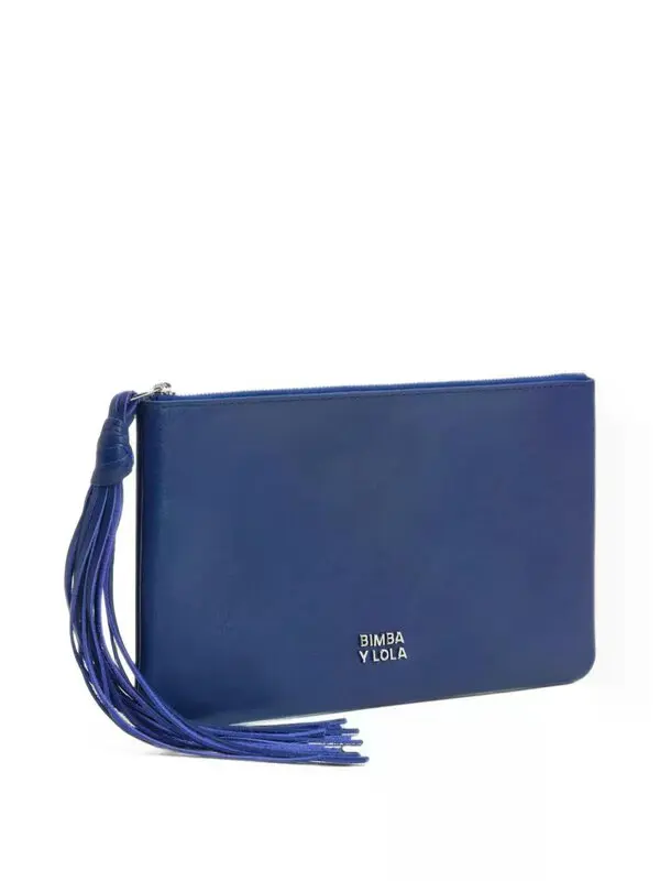 Bimba Y Lola Electric Leather Clutch Bag With Medium Zipper Closure