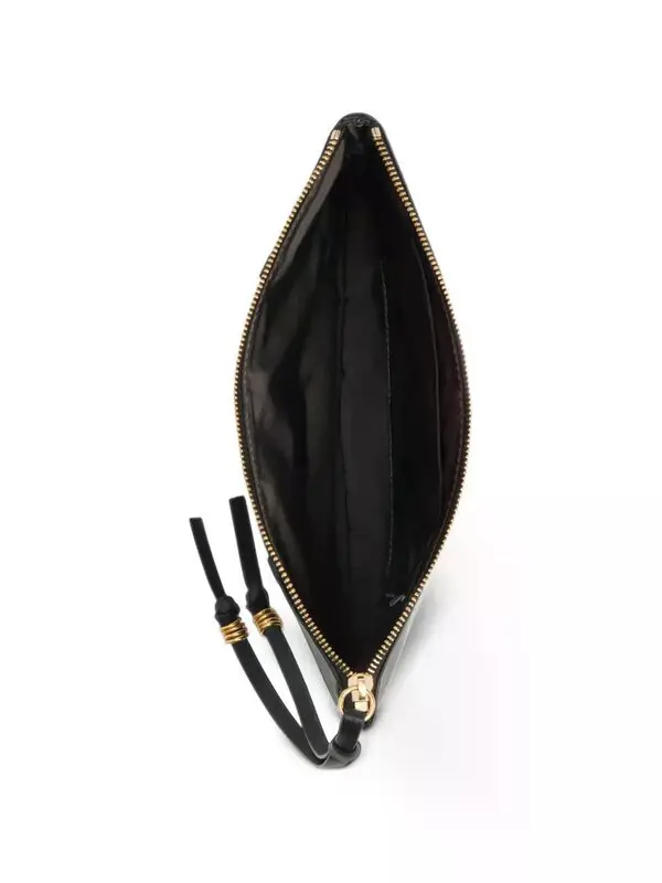 Bimba Y Lola Leather Medium Zipper Clutch Toiletry Bag