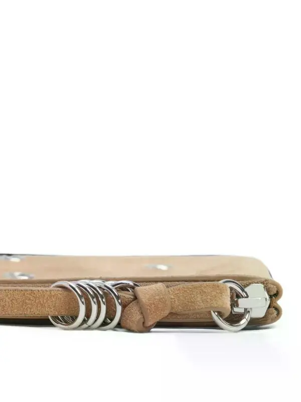 Bimba Y Lola Medium Beige Leather Zip Make-up Clutch