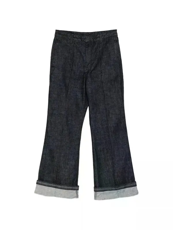 ADER ERROR Seam-detail Turn-up Jeans - Blue