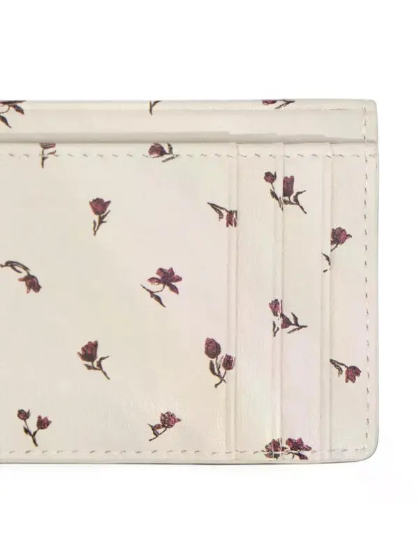 Bimba Y Lola Tulip Mini Dark Ivory Leather Card Holder